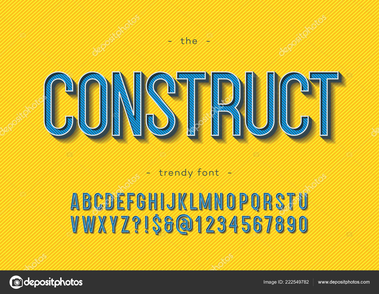 Vector bold construct alphabet modern typography Stock Vector by ...
