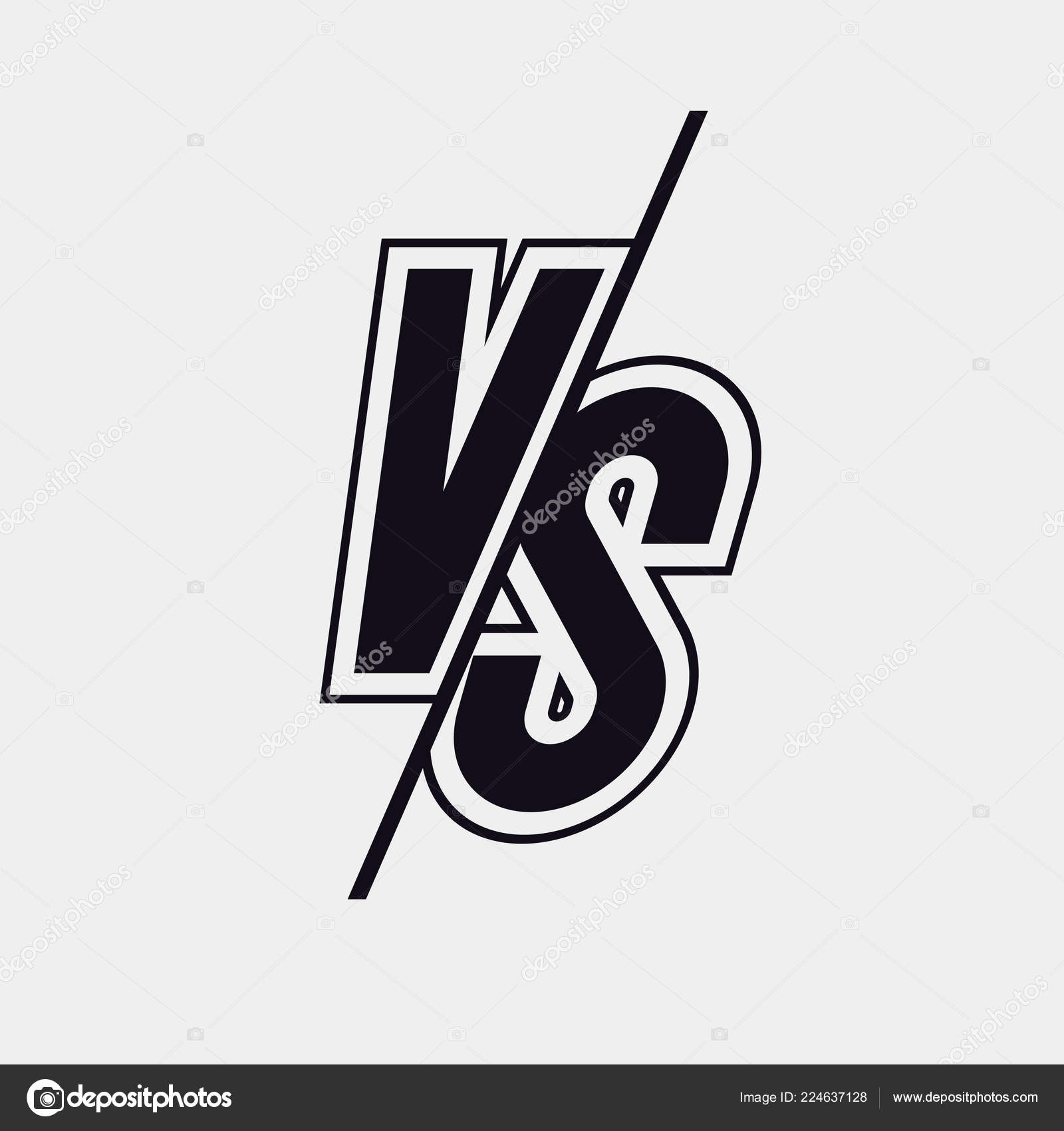 Vector versus sign modern style black color Stock Vector by ©VI6277 ...