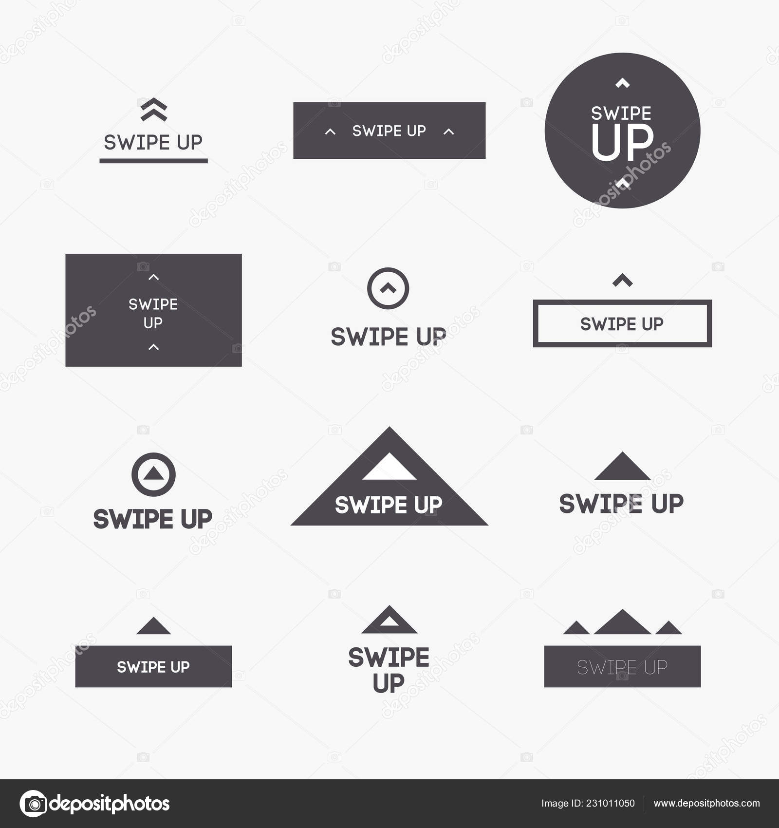 Vector swipe up icon set Stock Vector Image by ©VI6277 #231011050