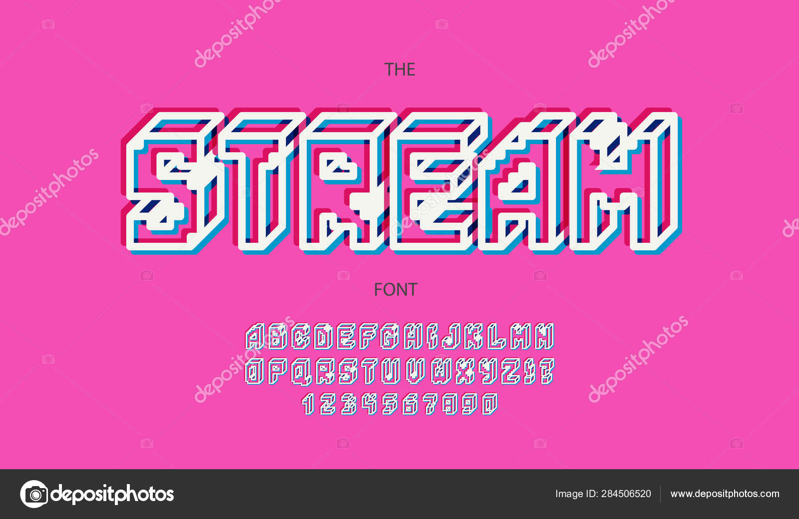 Vector font 3d bold style modern typography Stock Vector Image by ...