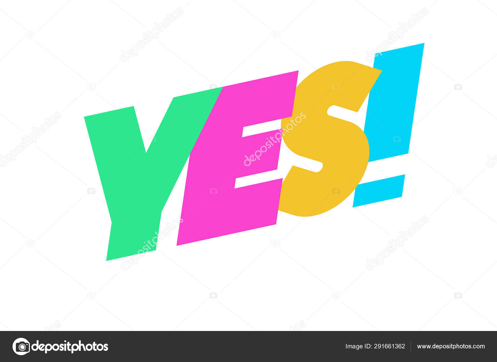 Vector yes sign banner trendy cartoon style Stock Vector by ©VI6277 ...