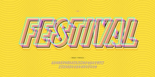 Vector fest font slanted bold style Stock Vector by ©VI6277 422942696