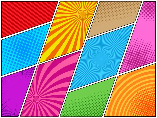 Colorful comic book page background Stock Vector Image by ©DniproDD ...