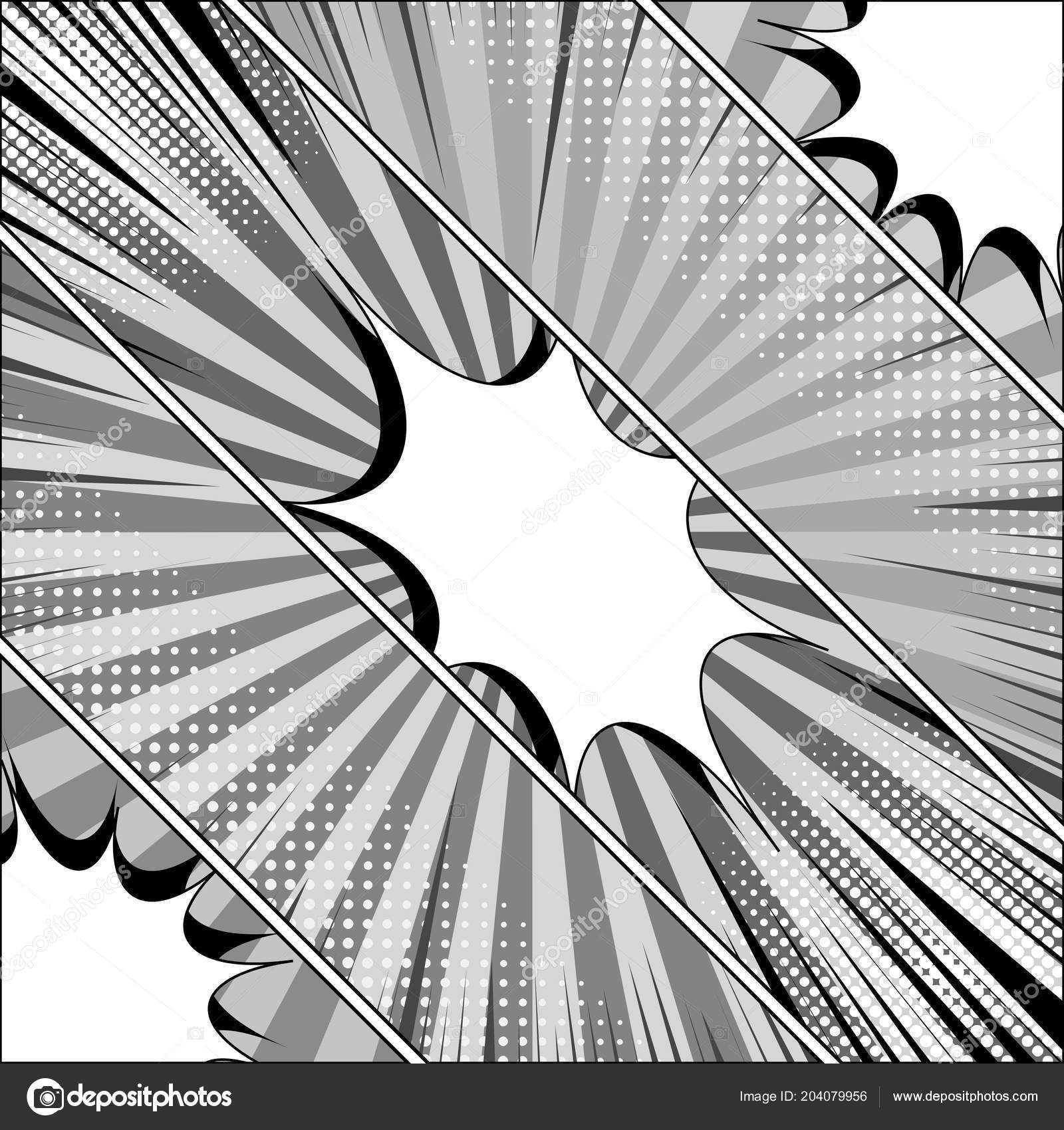 Comic monochrome diagonal template Stock Vector by ©Petersenurecoff ...