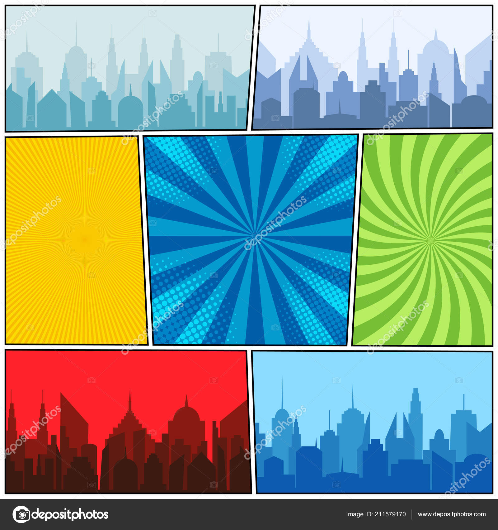 Comic book page light background Stock Illustration by ©Petersenurecoff ...