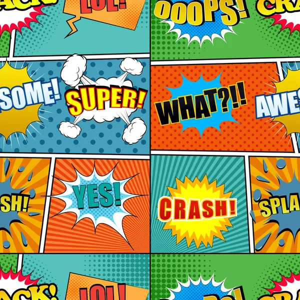 Color Comic Book Page Template — Stock Vector © Fourleaflovers #40544495