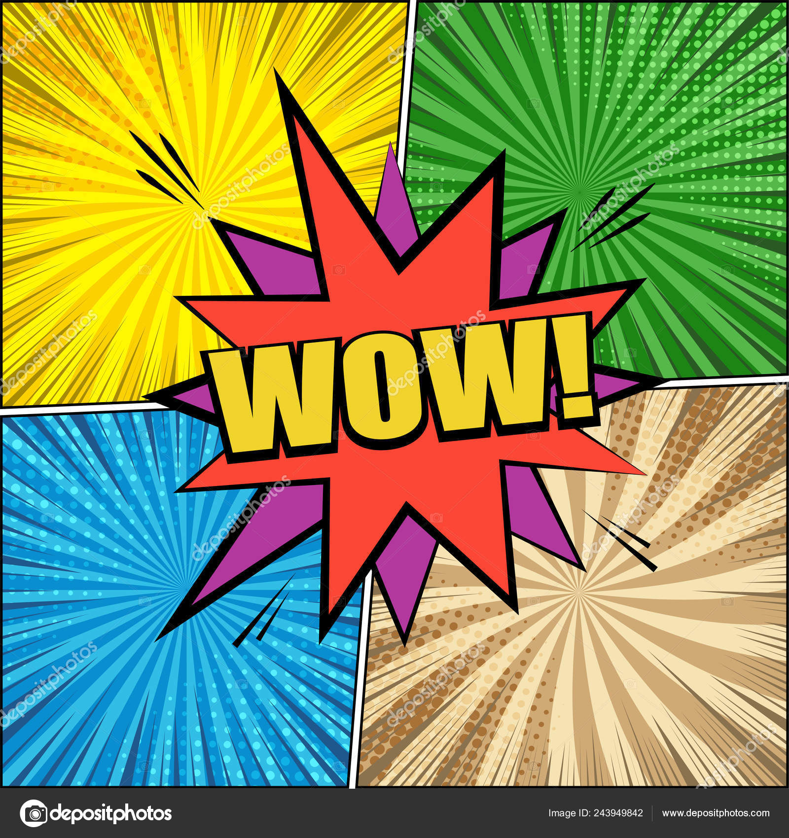 Comic book page bright template Stock Vector Image by ©Petersenurecoff ...