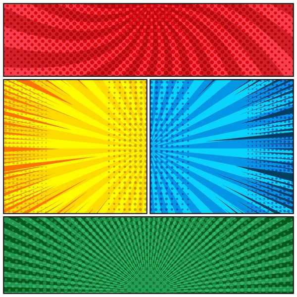 Color Comic Book Page Template — Stock Vector © Fourleaflovers #40544495