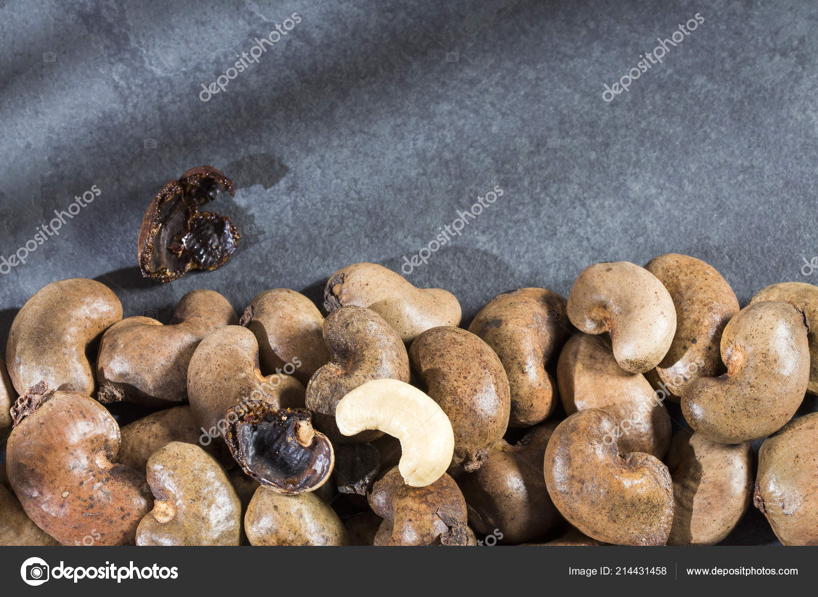 Natural Roasted Cashew Nut Anacardium Occidentale Stock Photo by ...