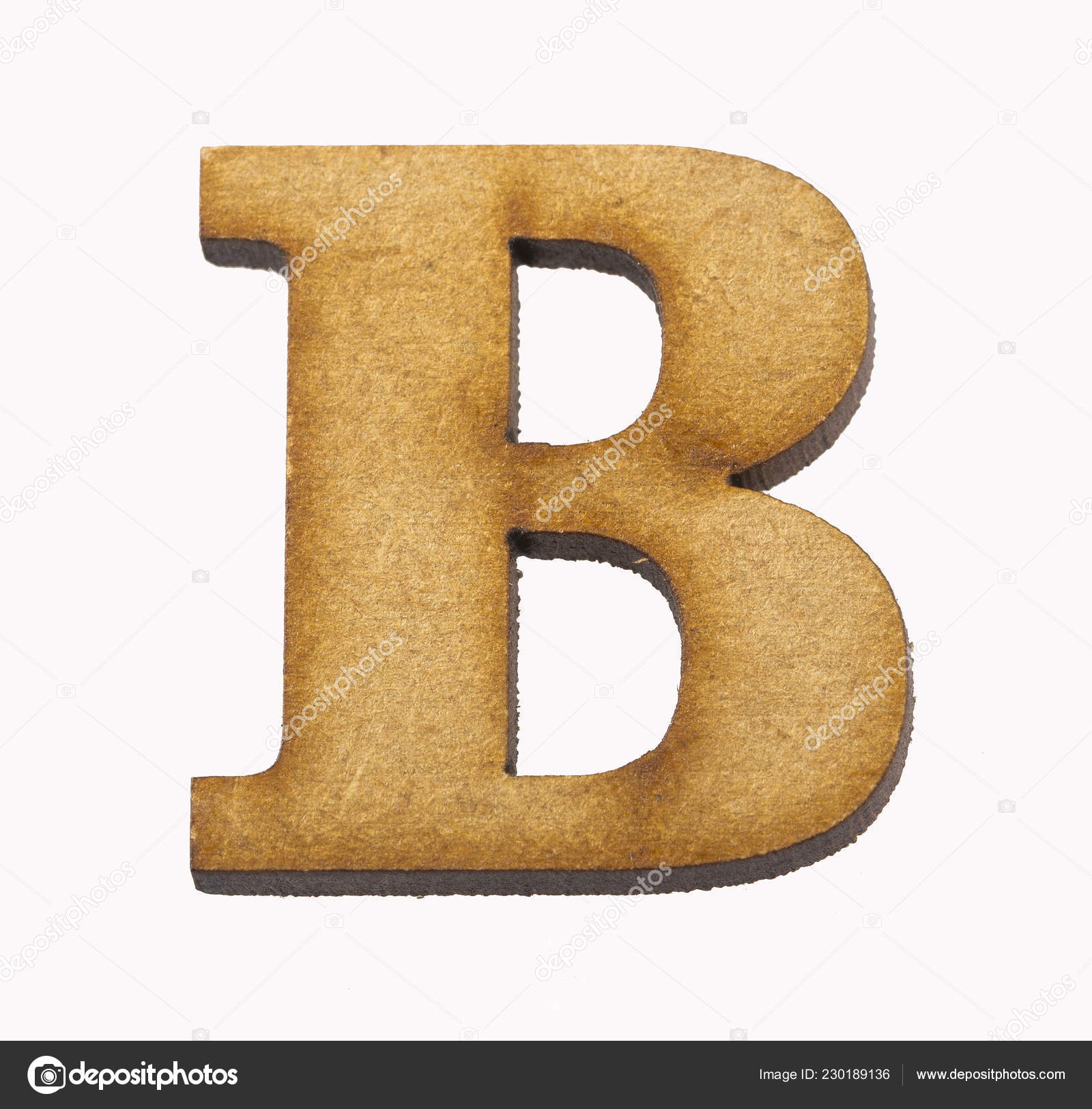 Wooden Alphabet Letter White Background Stock Photo by ...