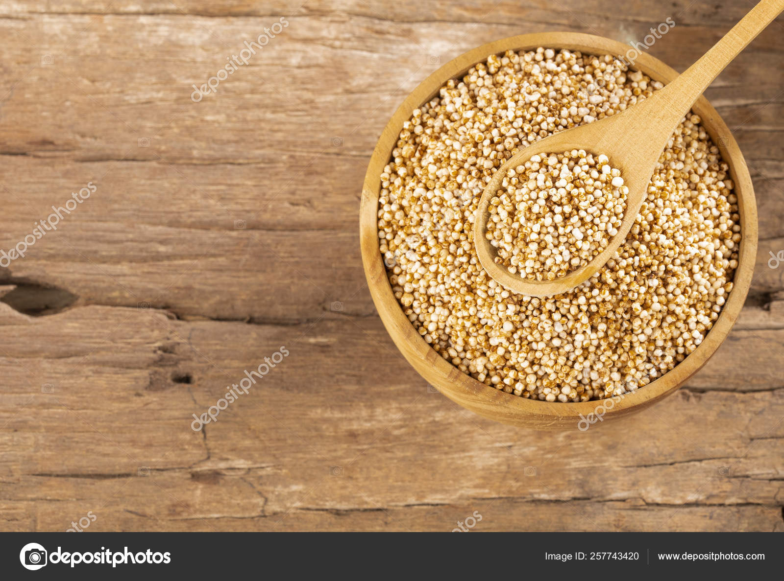 Popped amaranth grain - Amaranthus. Text space — Stock Photo ...