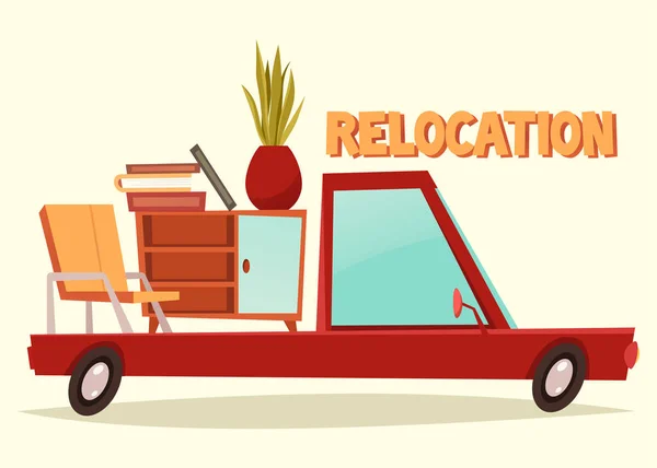 Vector Colorful Cartoon Poster Retro Travel Van Illustration Stock ...