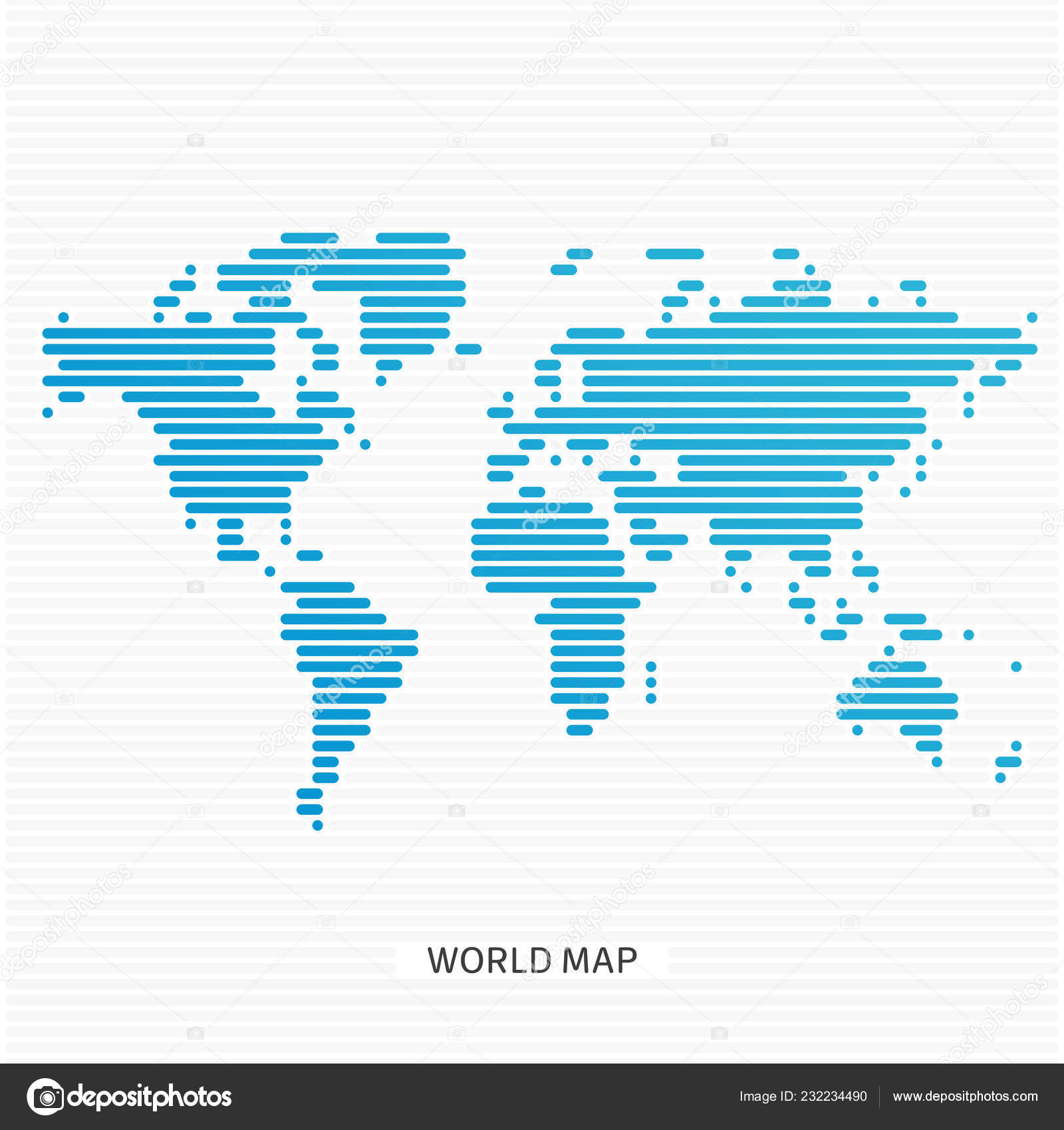 Mapa mundial de líneas . Vector de stock por ©art-sonik 232234490