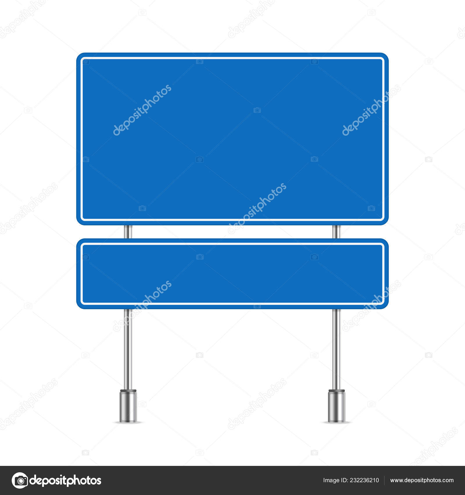 Blank blue road sign. Stock Vector by ©art-sonik 232236210