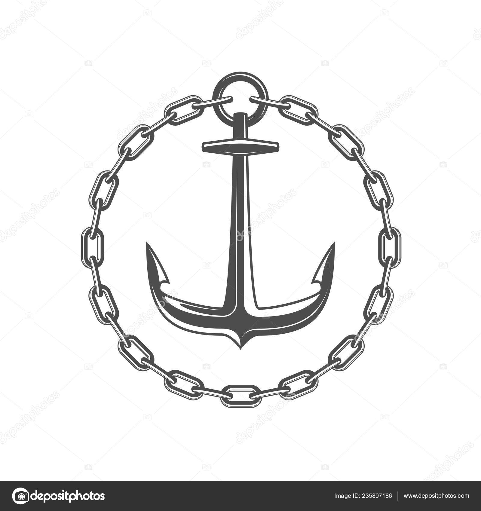 Ancla y cadena circular . Vector de stock por ©art-sonik 235807186