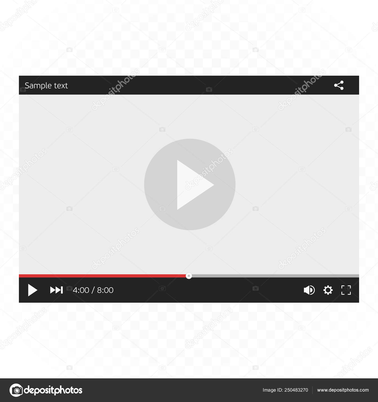 Video player interface. Stock Vector by ©art-sonik 250483270