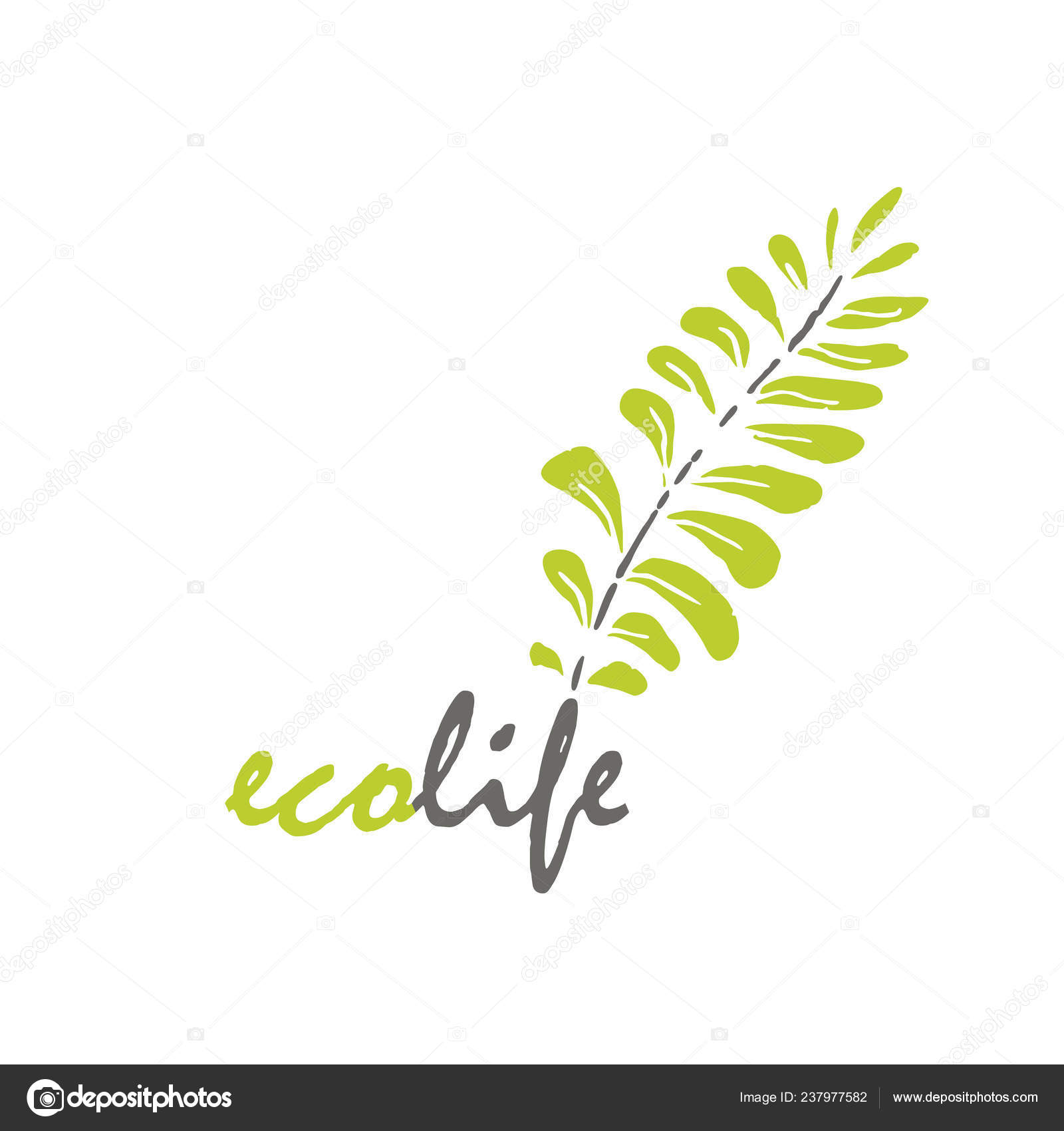 Logo Ecolife Isolated Background Vector Illustration Stock Vector Image ...