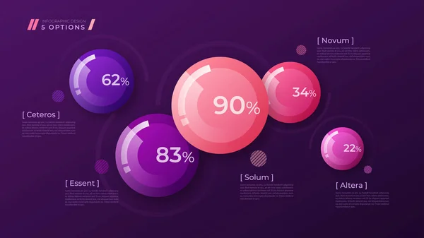 Plantilla colorida vectorial para crear infograf as, presentaci n 2024