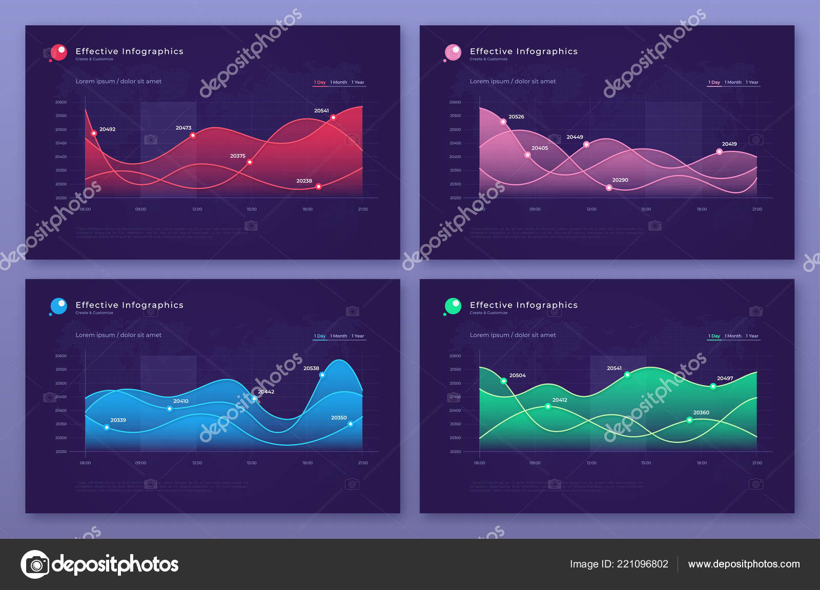 Vector modern infographic backgrounds with statistic diagrams Stock ...