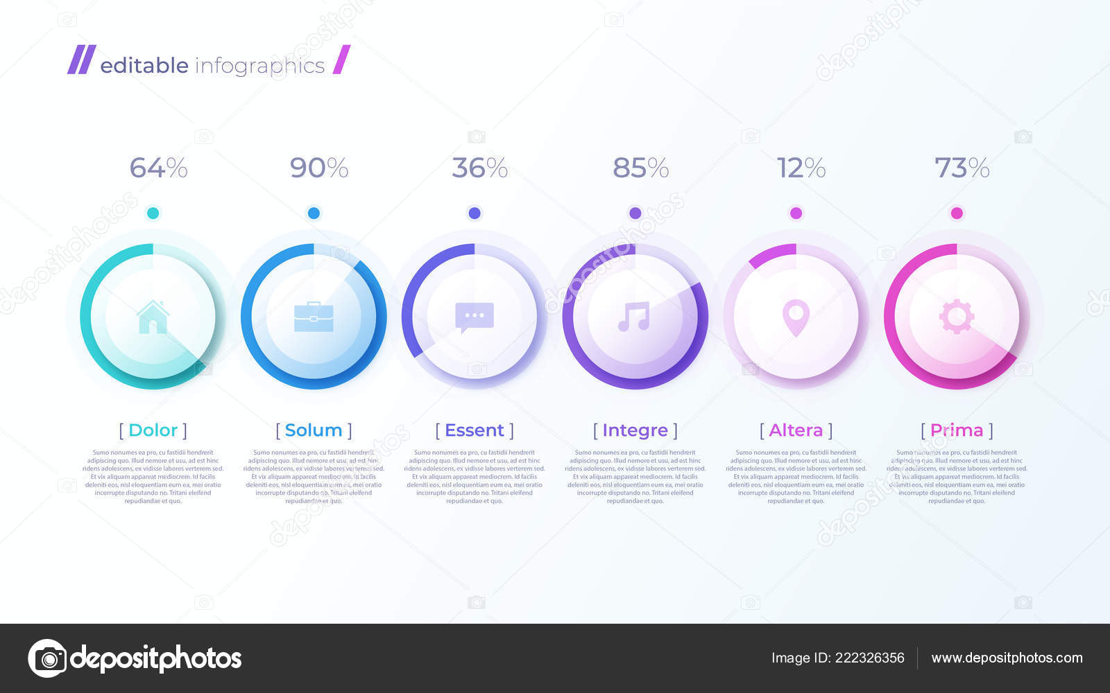 Vector modern editable infographic template with percentage diagrams ⬇ ... Vector modern editable infographic template with percentage diagrams ⬇ ...