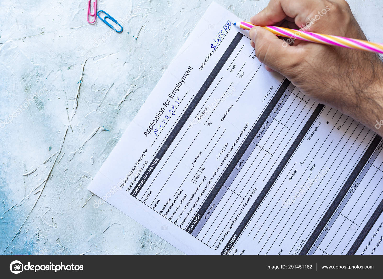 Filling application form for job — Stock Photo © golib.tolibov.gmail ...