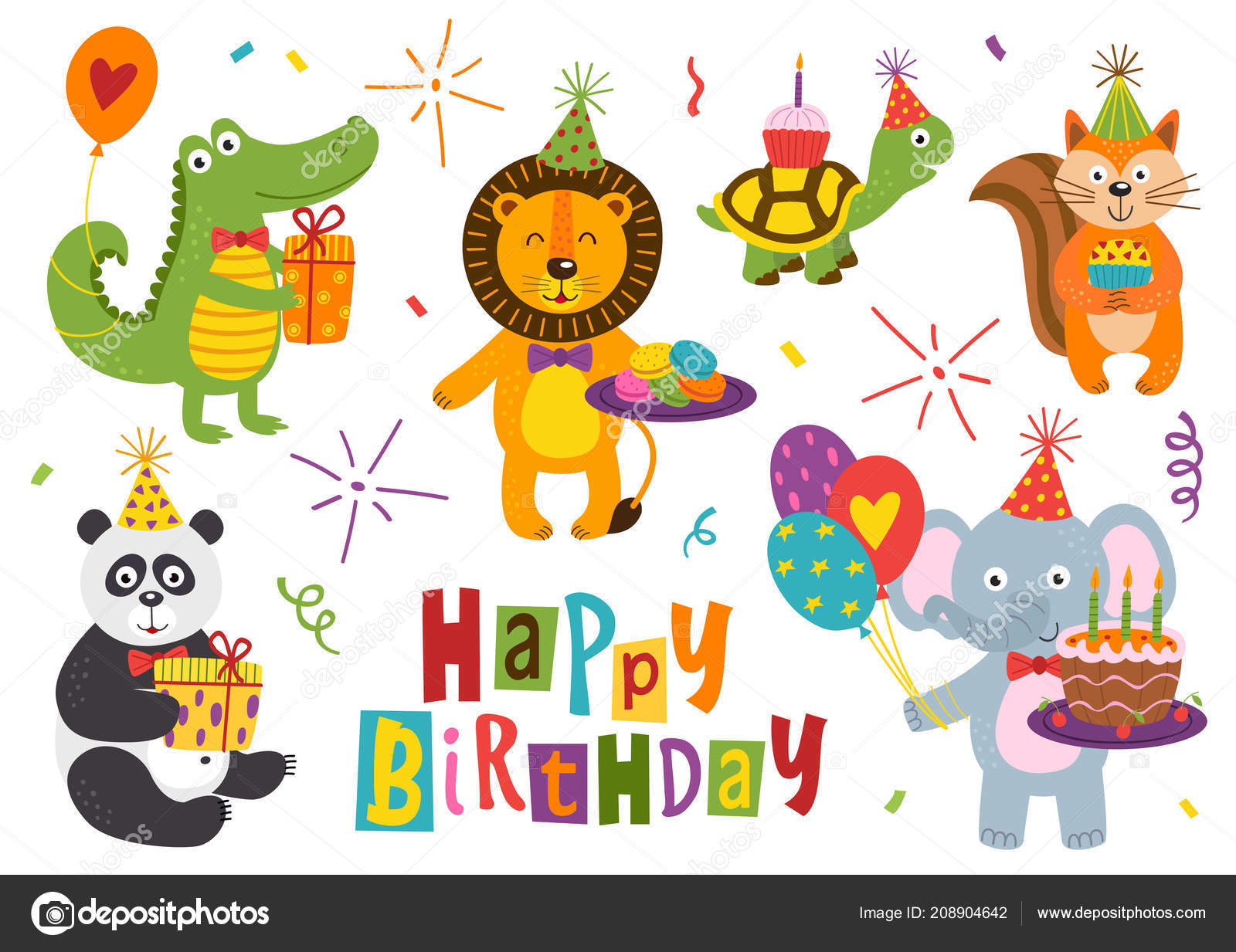 Cute Animal Happy Birthday Images