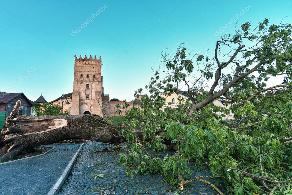 Cenicero ca do de 200 a os, famoso monumento de Lutsk cerca del ...