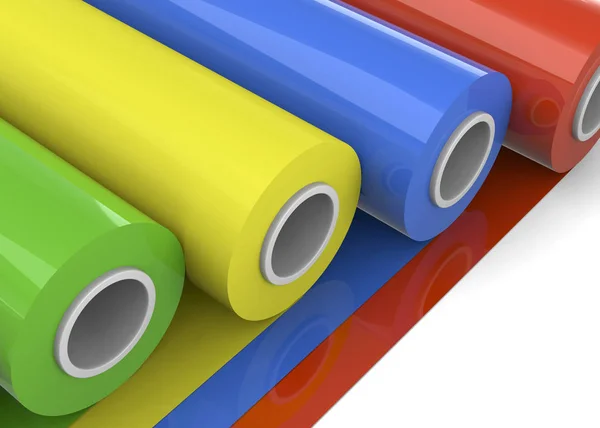 Color plastic rolls — Stock Photo © scanrail #4081256