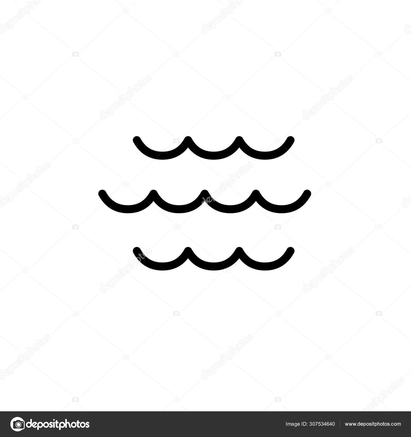 Welle Symbol dünne Linie schwarz Stock-Vektorgrafik von ©telman.bagirov ...
