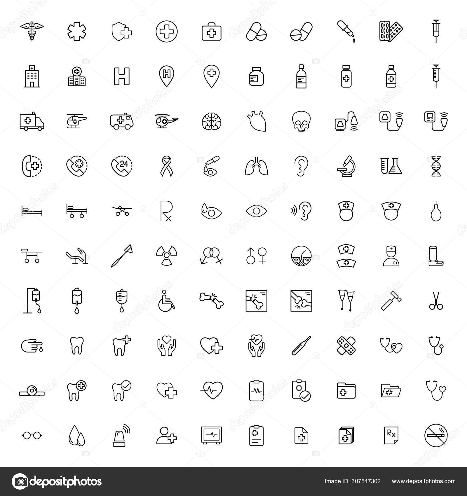 Medical icons set on white background Stock Vector Image by ©telman ...