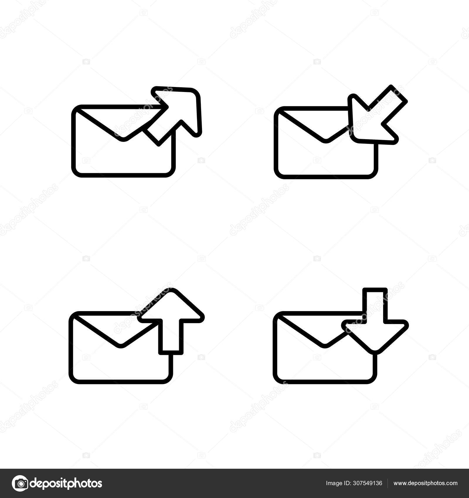 Thin line inbox message icon Stock Vector by ©telman.bagirov.gmail.com ...