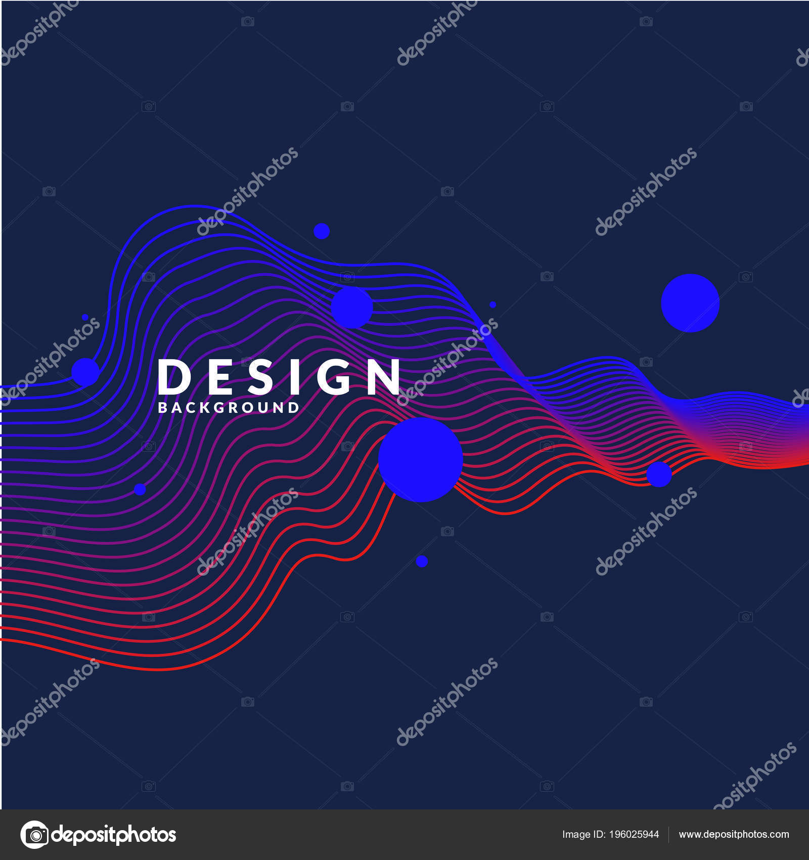 Organic forms with dynamic waves and lines on a dark background. Vector ...