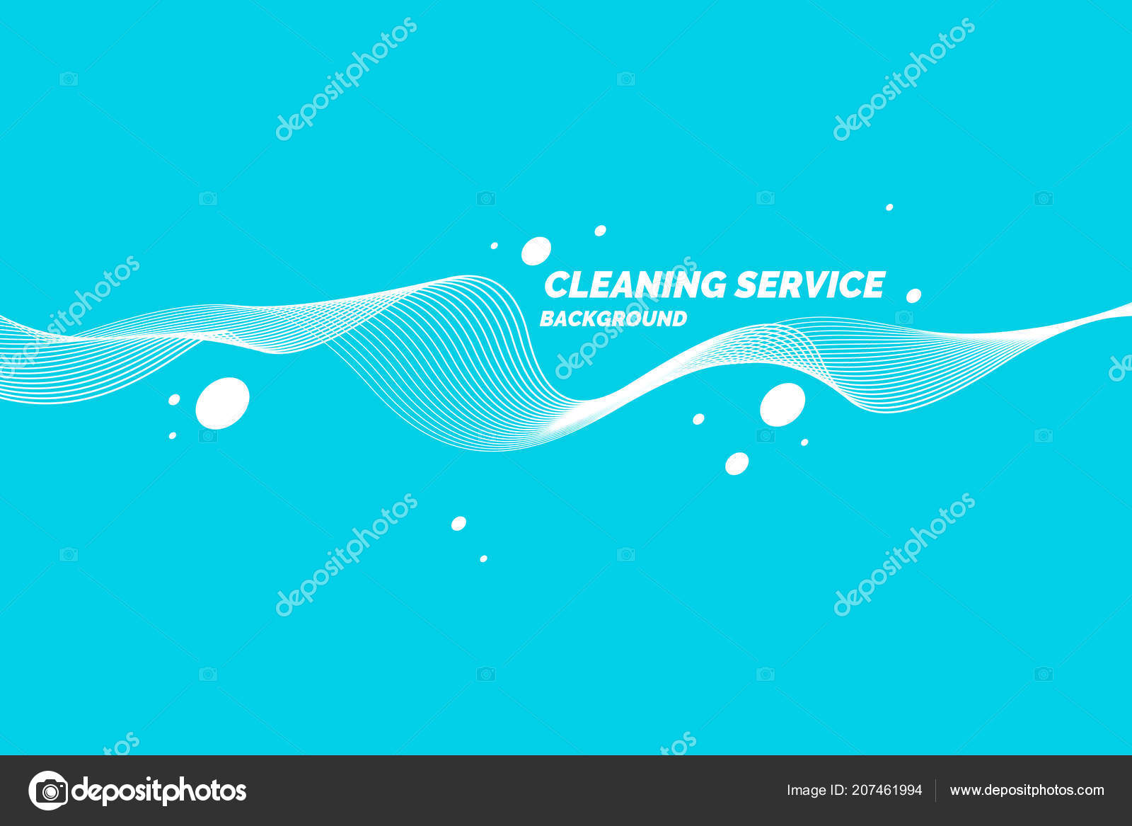 Conceptual poster for cleaning service on a blue background. Stock ...