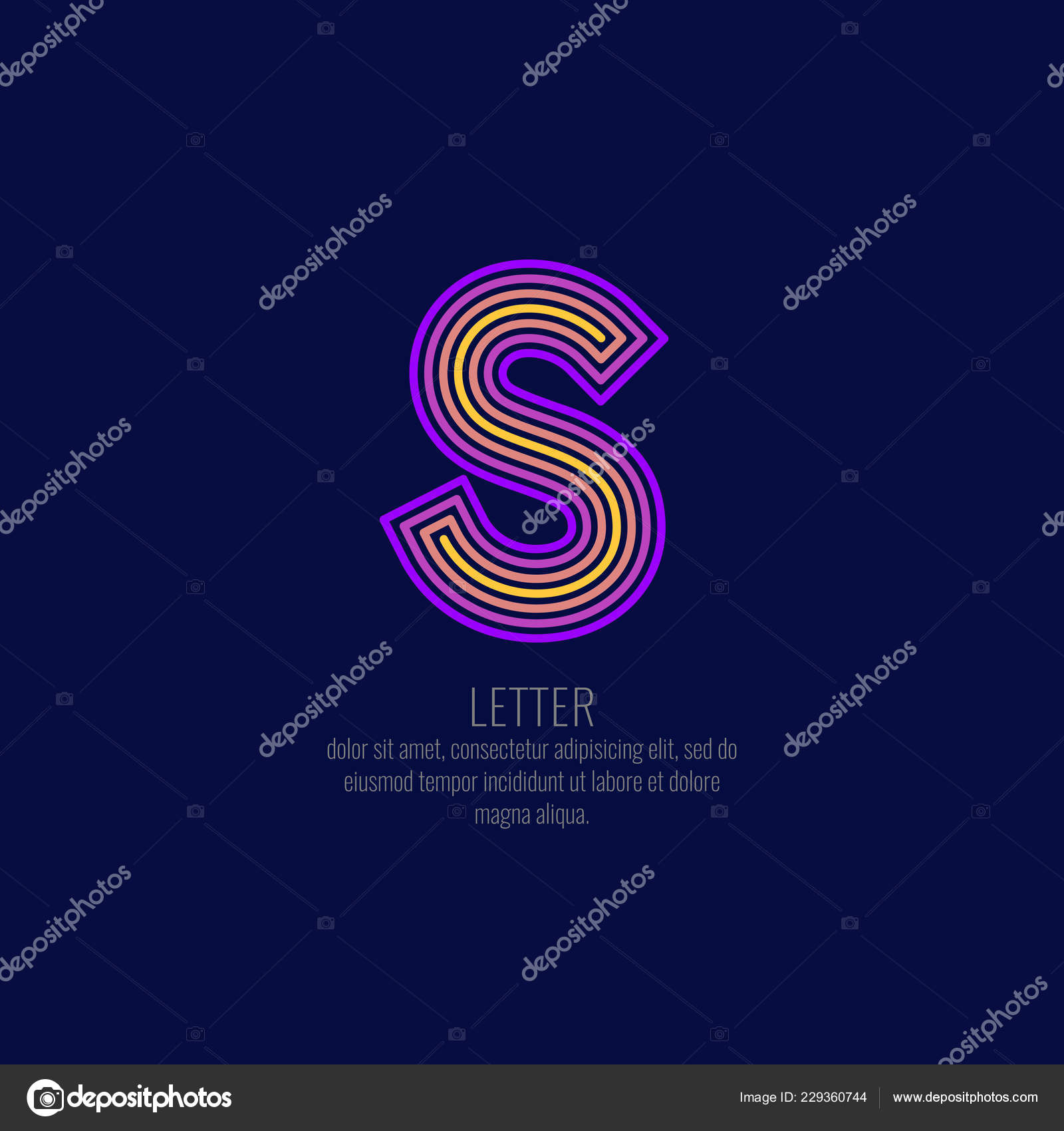 Modern linear logo and sign the letter S. Stock Vector by ©alekseyderin ...