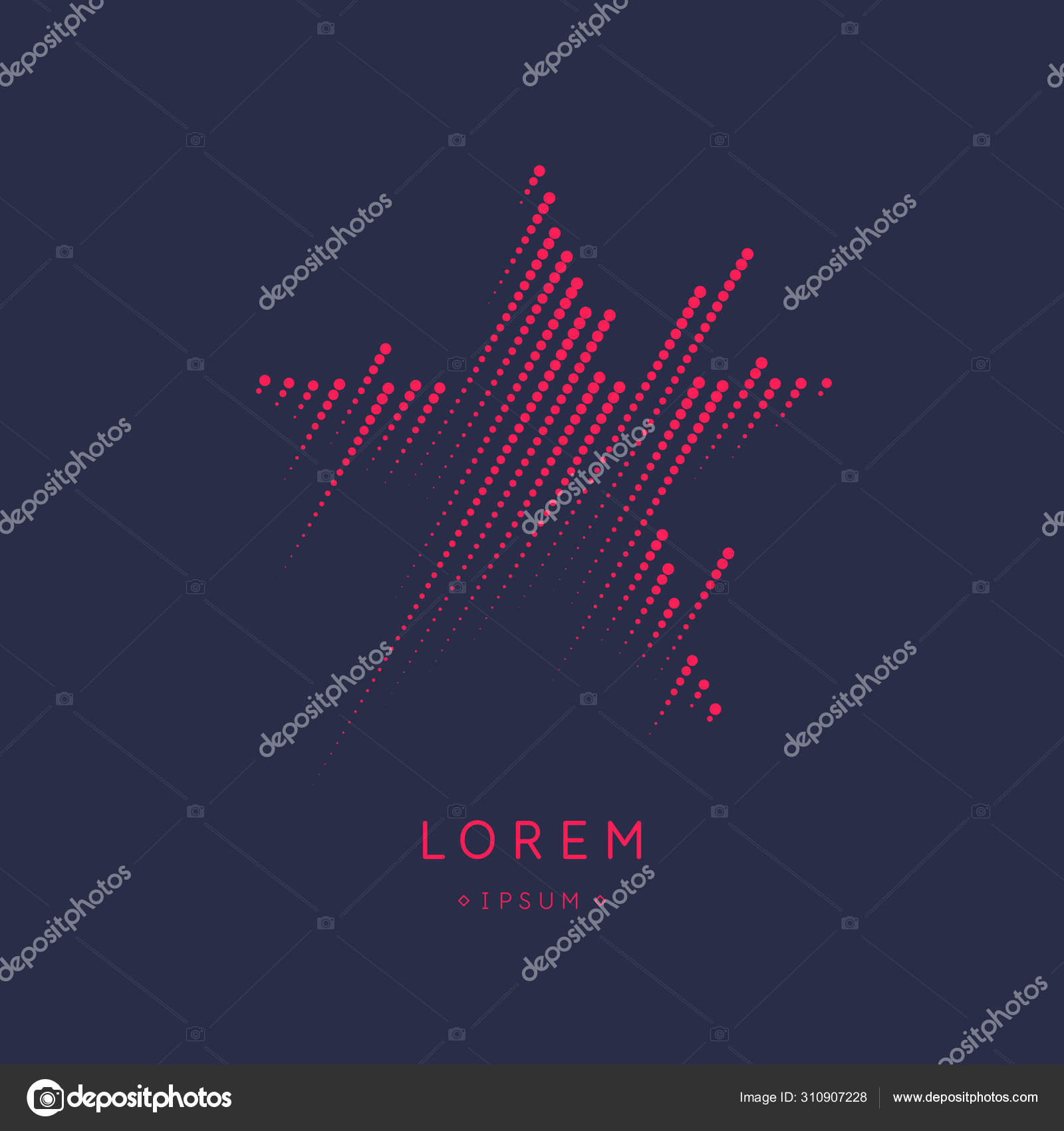 Design element with dynamic lines and particles. Vector illustration ...