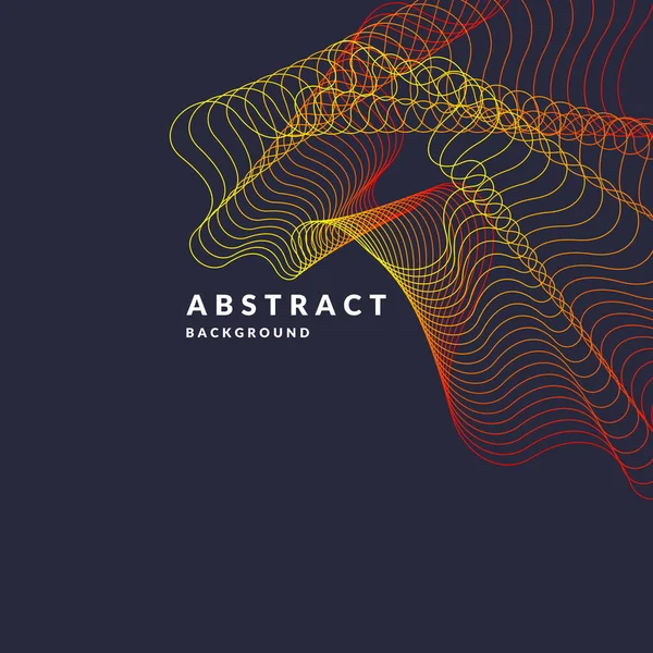 Vector abstract background with a colored dynamic waves, line and ...