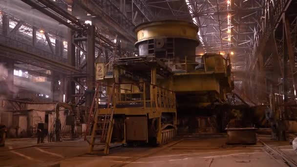 Liftable Ladle Turret Ccm Continuous Casting Machine — Stock Video ...