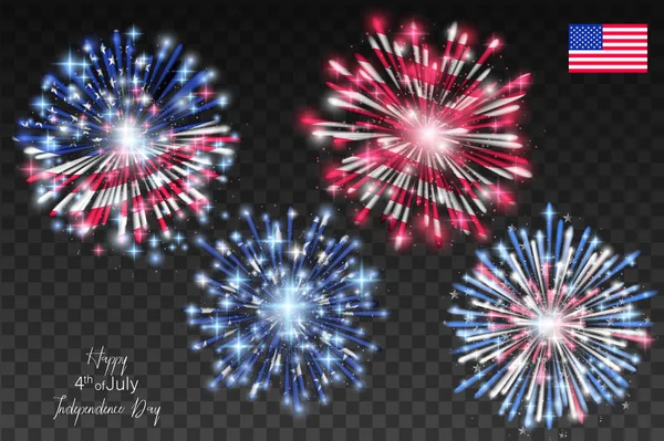American flag fireworks Vector Art Stock Images | Depositphotos