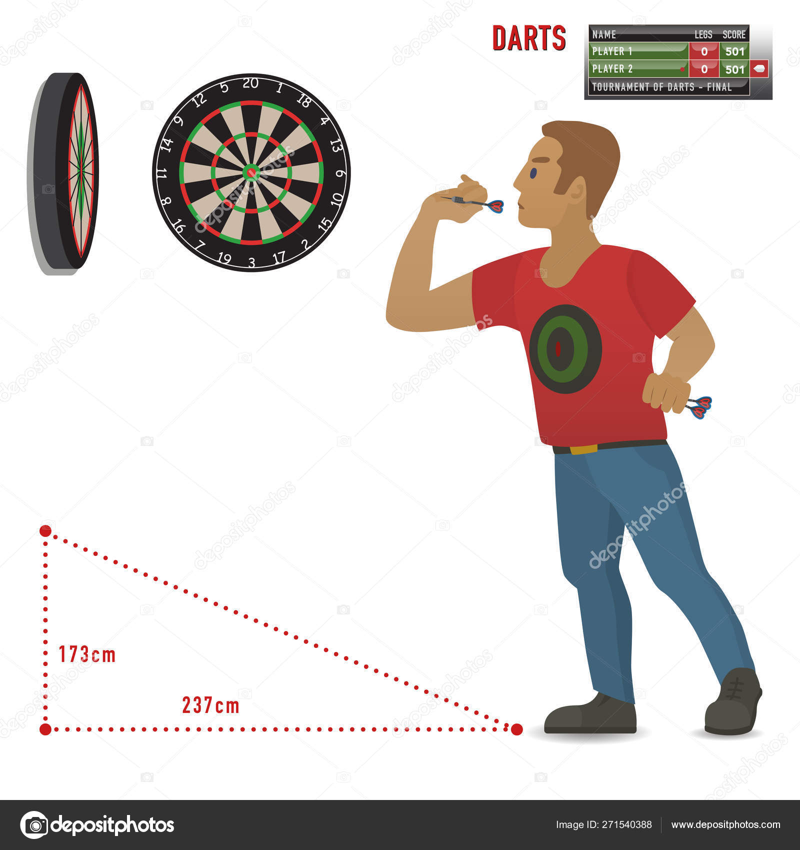 Playing Dart Clipart Images