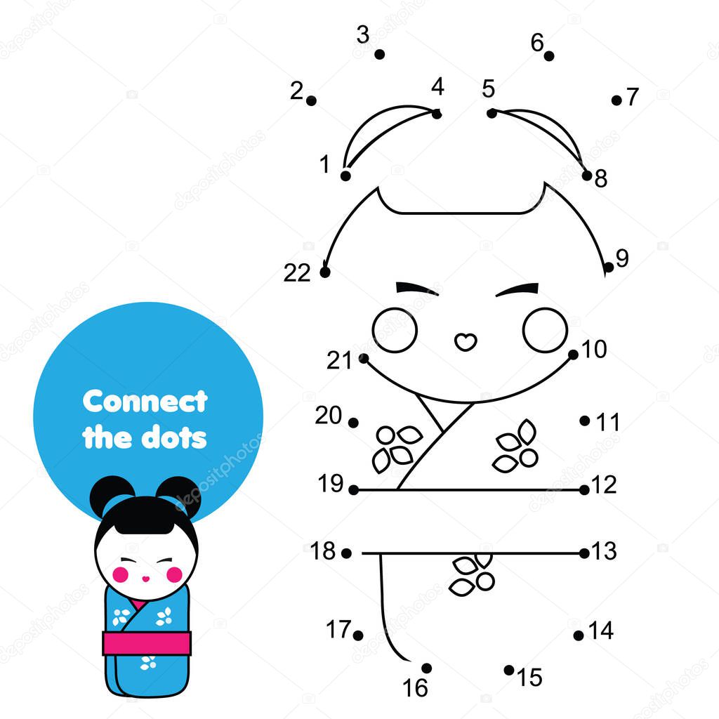 Conecta los puntos. Juego educativo para ni os. Punto a punto por n meros para los ni os ...