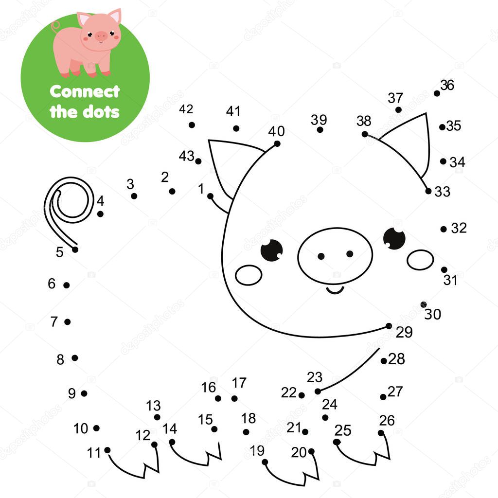 Conecta los puntos. Juego educativo para niños. Punto a punto por ...