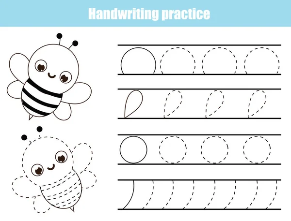 Handwriting practice sheet. Educational children game, printable ...