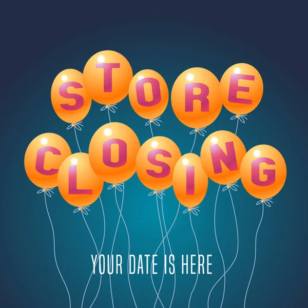 Store Closing Sale Vector Illustration Background Template Banner Flyer ...