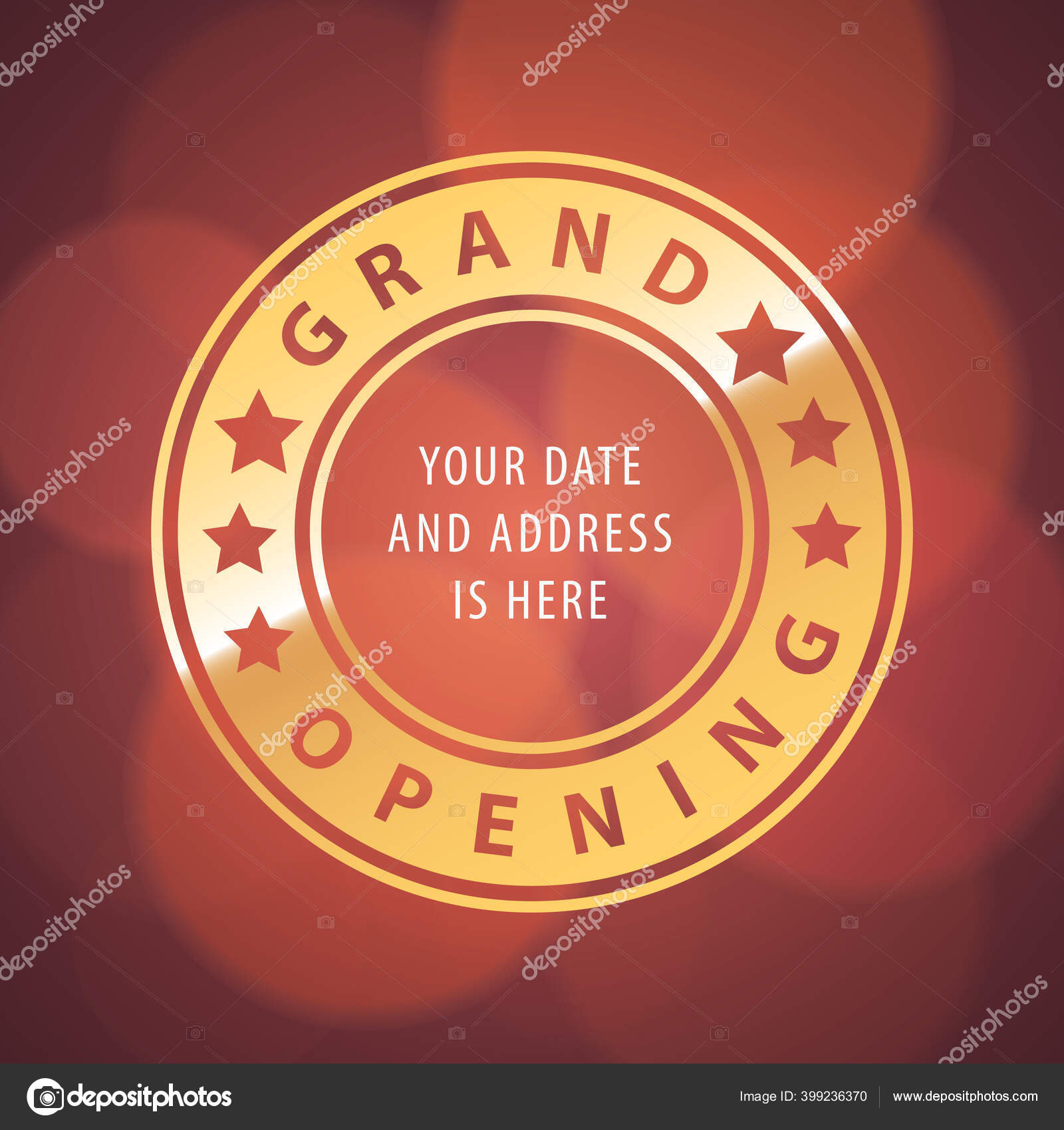 Gran Banner Vectorial Apertura Ilustración Elemento Diseño Plantilla ...