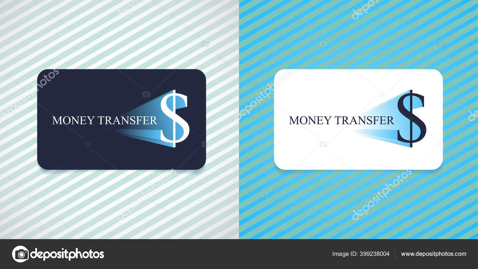 Fast Money Transfer Vector Logo Icon Card Dollar Currency Sign Stock ...