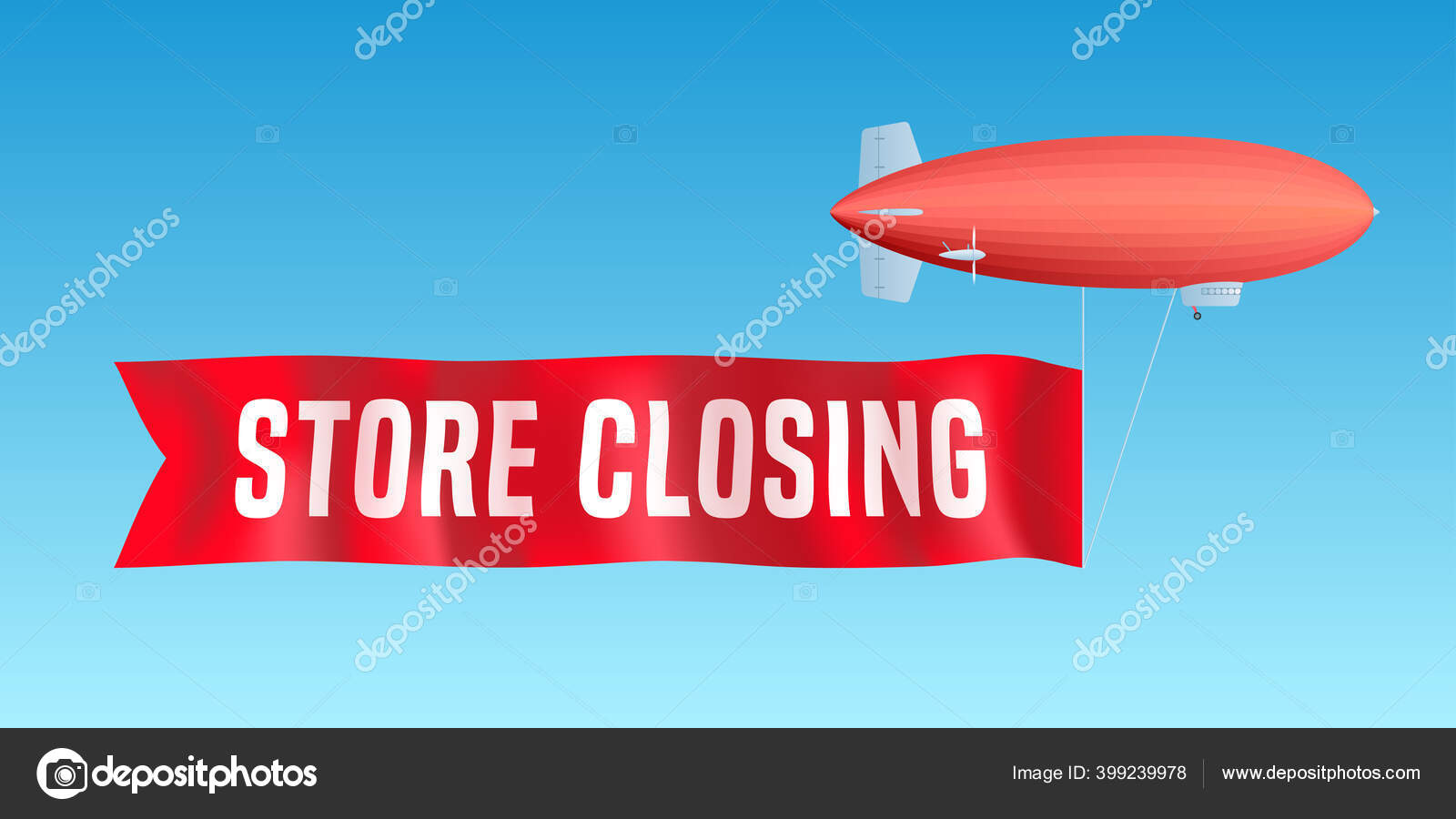 Store Closing Sale Vector Illustration Background Template Banner Flyer ...
