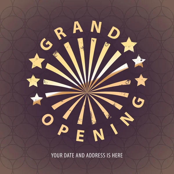 Grand Opening Vector Banner Illustration Nonstandard Graphic Design ...