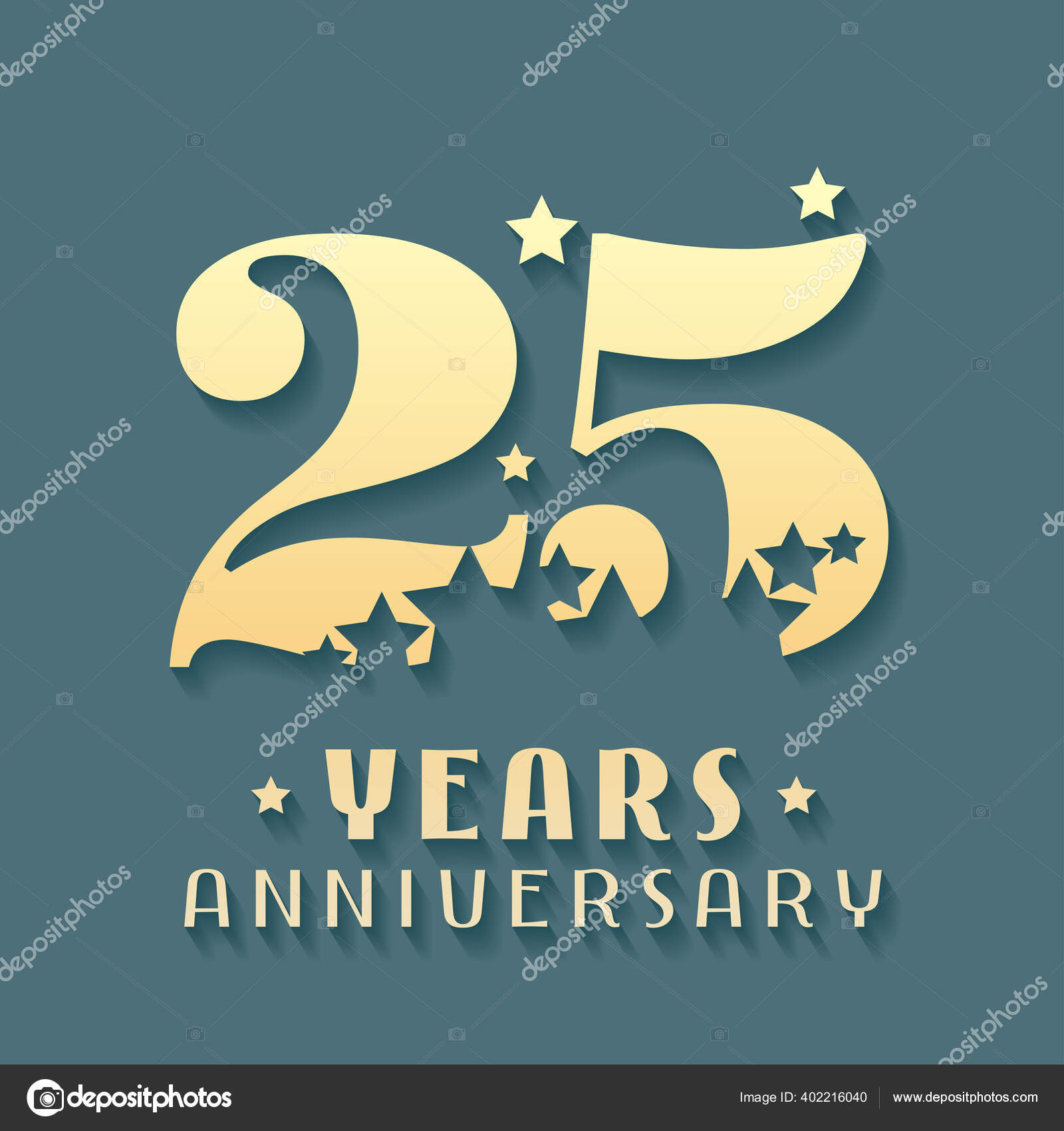 Years Anniversary Vector Icon Symbol Logo Graphic Design Element 25Th ...