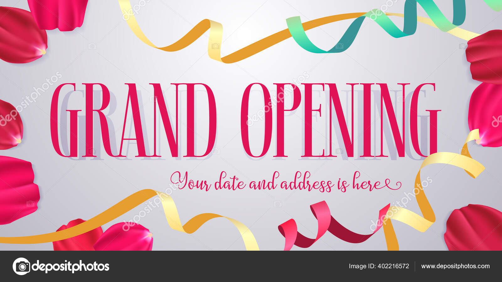 Grand Opening Vector Banner Poster Illustration Nonstandard Design ...