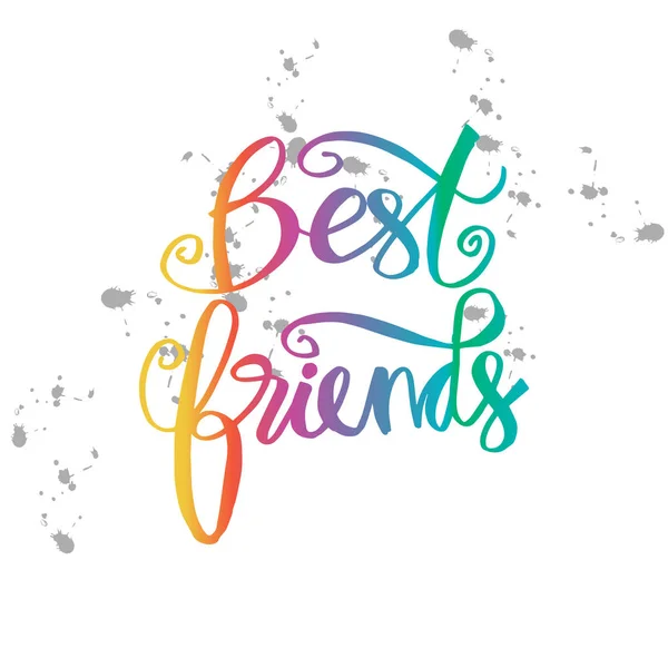 Best Friends Forever Lettering Motivation Poster Stock Vector by ...